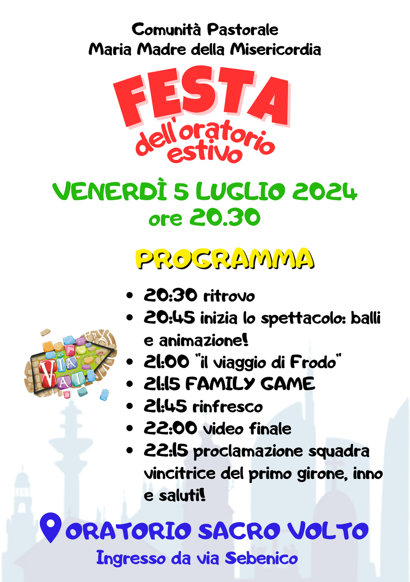 Oratorio estivo – Comunità Pastorale Maria Madre della Misericordia